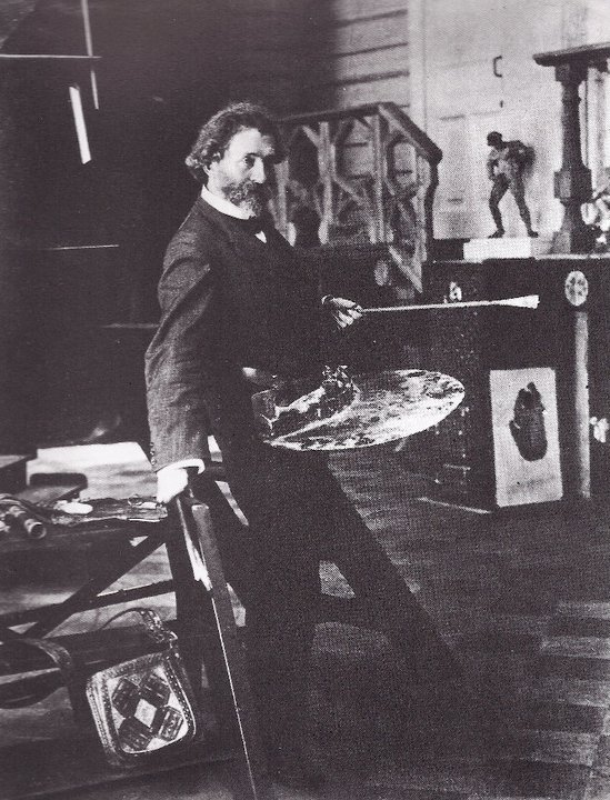 How many photos of artists in their studios can we find? I'll start ...